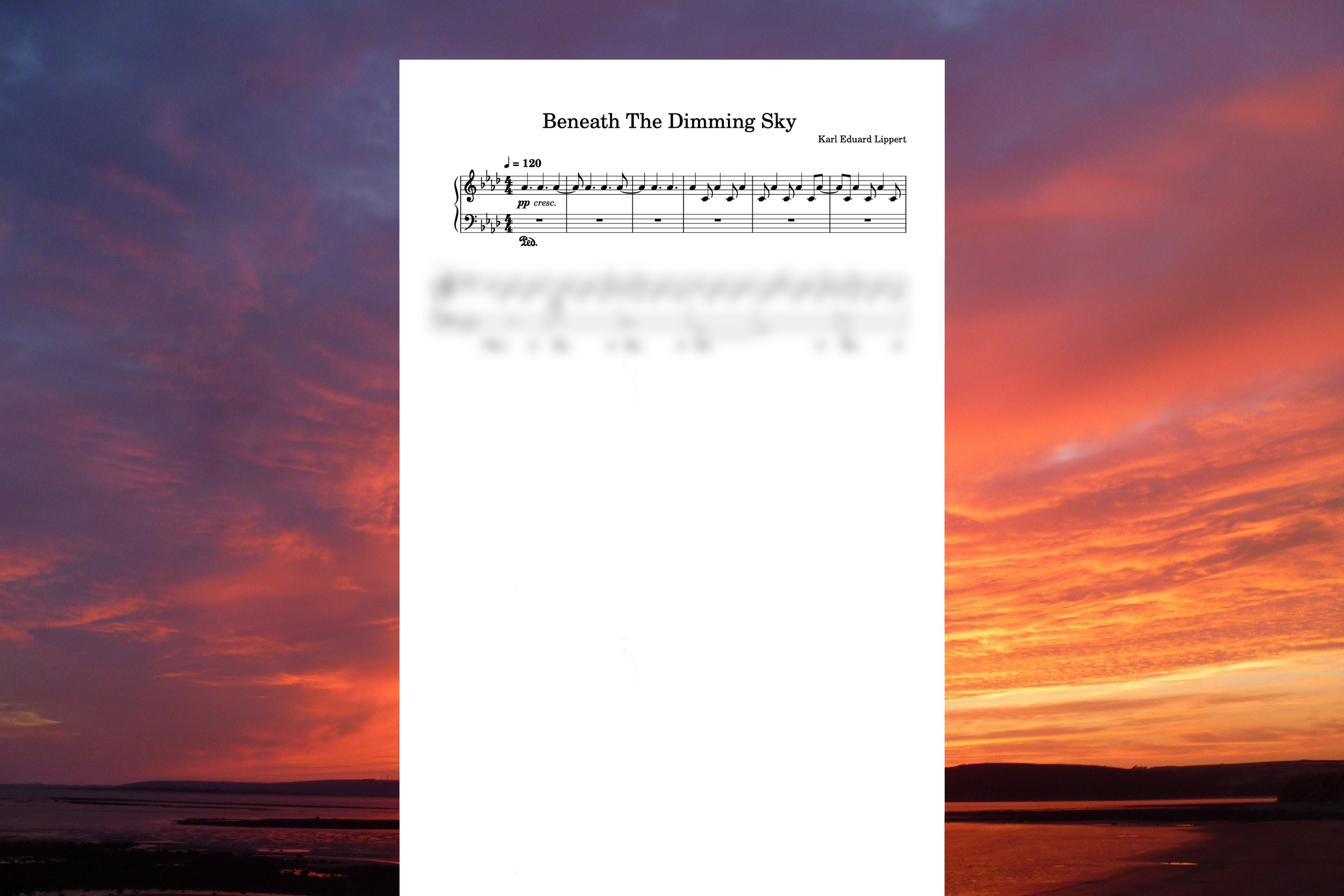 Beneath The Dimming Sky - Sheet Music (Digital) – Karl Lippert