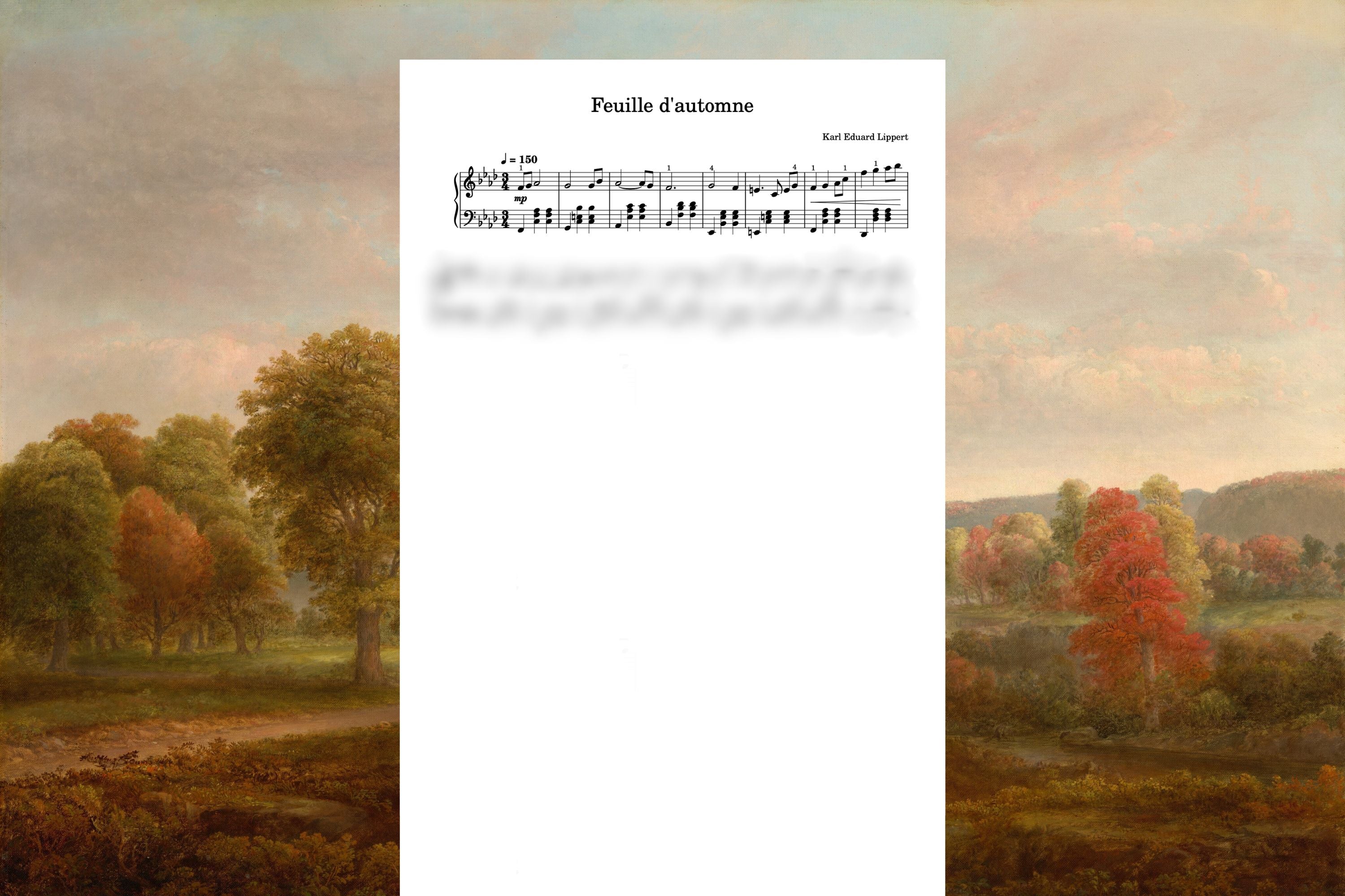 Feuille d'automne - Sheet Music (Digital) – Karl Lippert